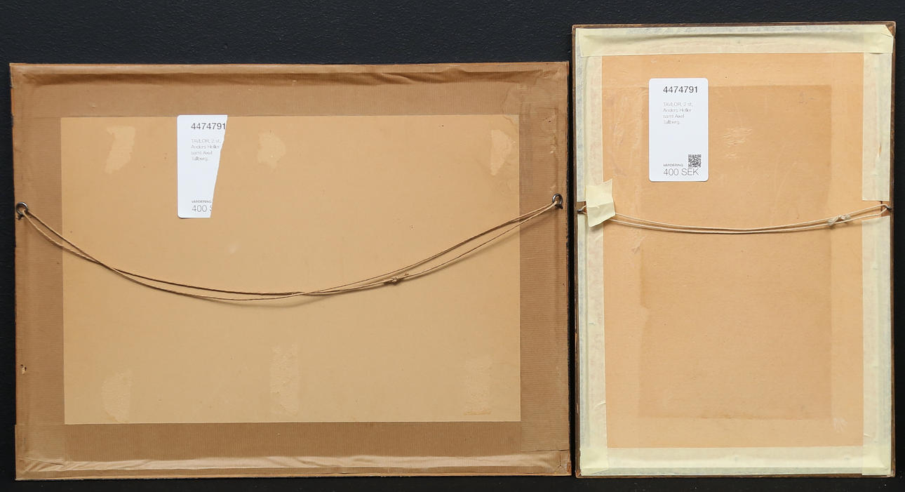 Two paintings by Anders Heller and Axel Tallberg. Art - Engravings ...