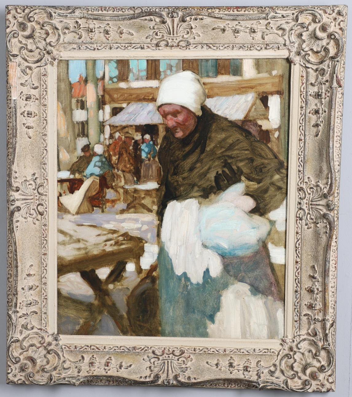 WILLIAM LEE HANKEY (1869-1952). BRETON MARKET SCENE WITH FIGURES. Art ...