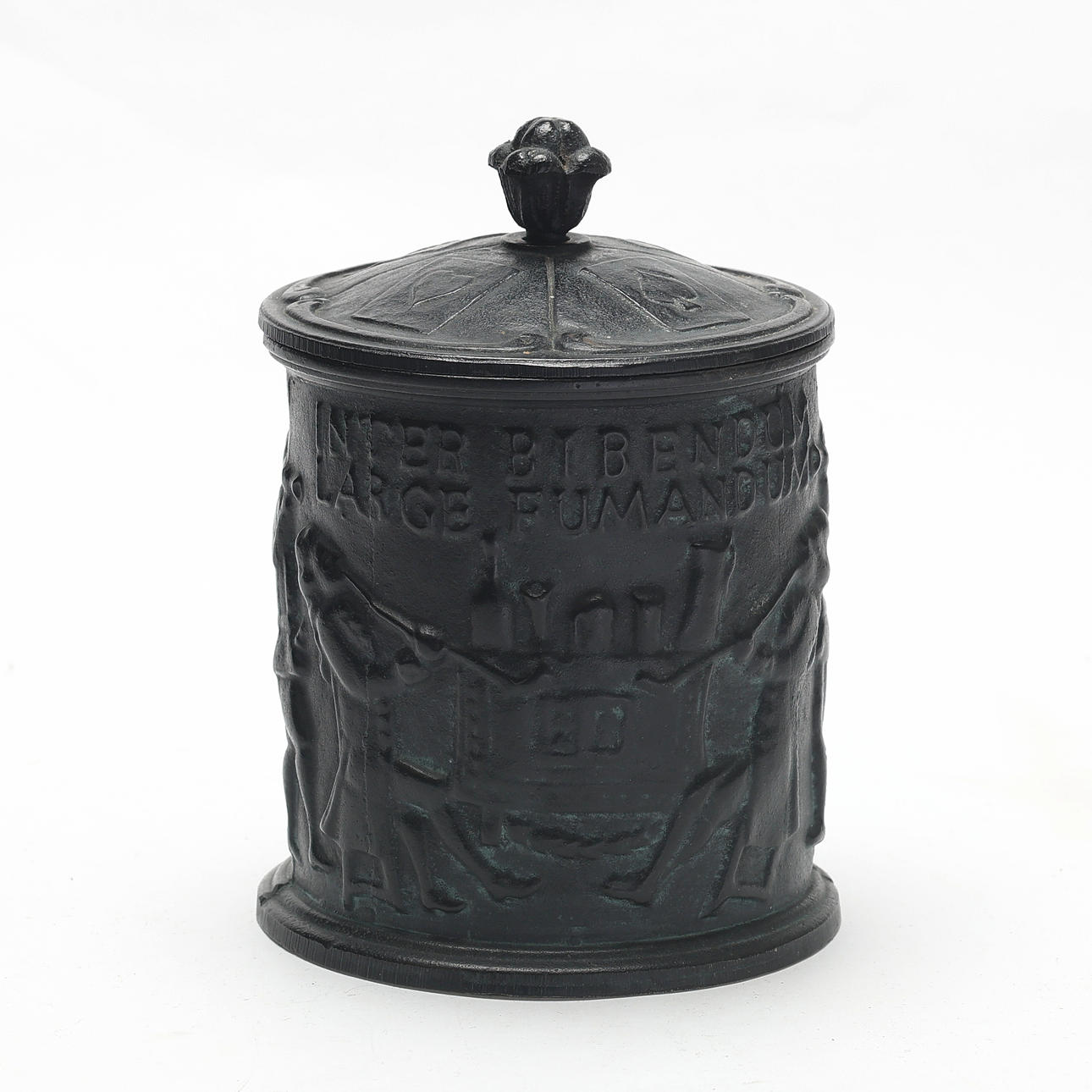TOBACCO JAR. Cast iron, 20th century. Silver & Metals - Other metals ...