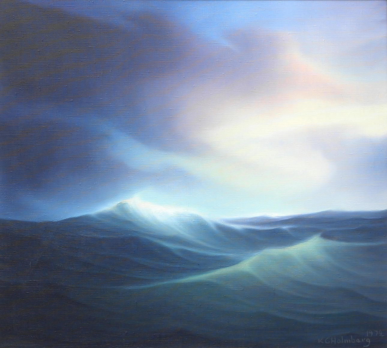 KARL GUSTAV HOLMBERG. Wave peak. Oil on canvas, signed and dated 1972 ...