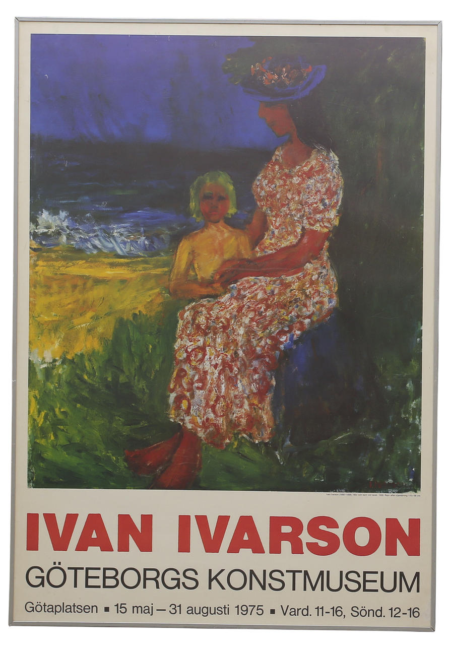 IVAN IVARSON. Exhibition poster, Göteborgs Konstmuseum, title: Mother ...