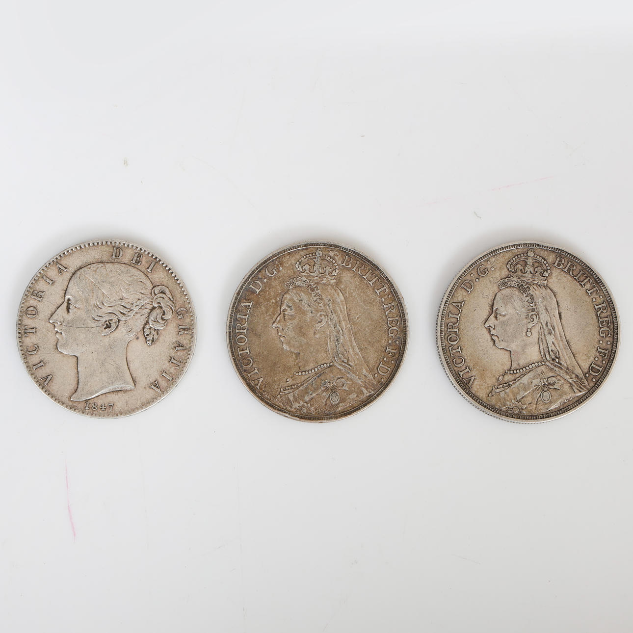 THREE VICTORIAN FULL CROWNS (3). Coins, Medals & Stamps - Coins ...