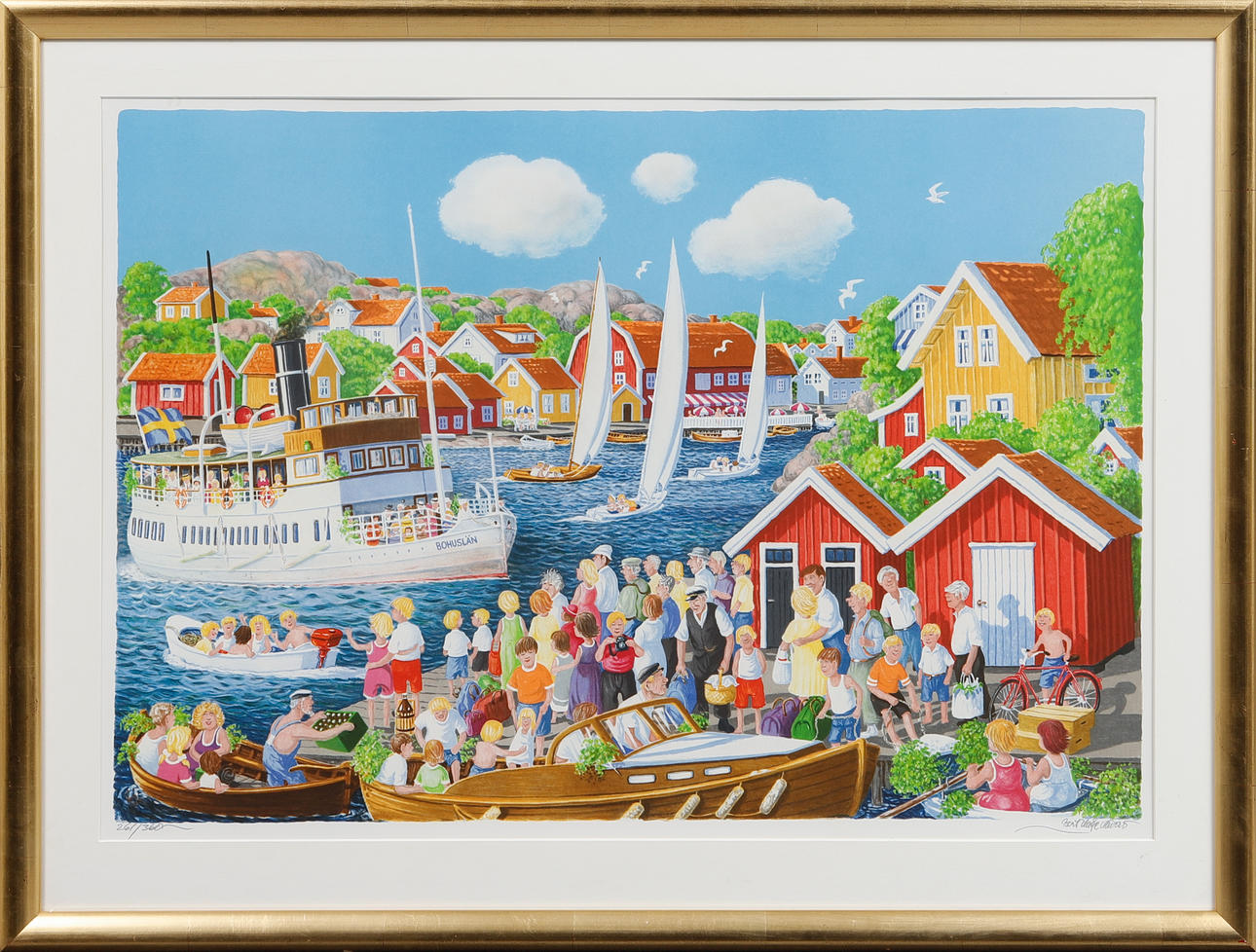 BERT HÅGE HÄVERÖ. "Bohuslän", färglitografi, signerad och numrerad 261/ ...