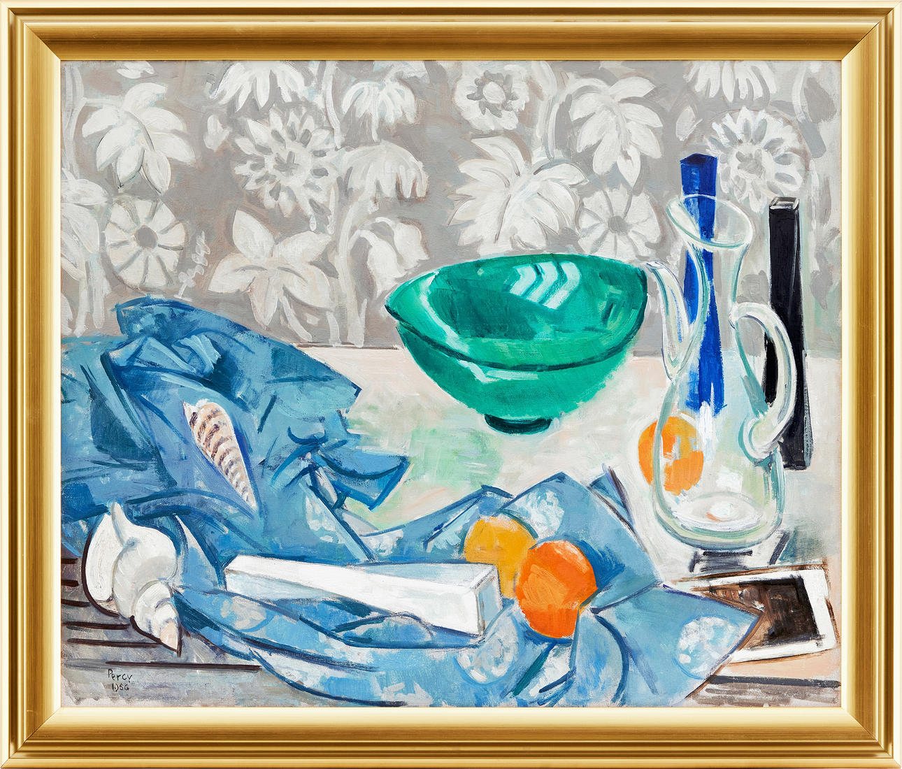 ARTHUR PERCY. ”Uppställning med grön skål”. Konst - Måleri - Auctionet