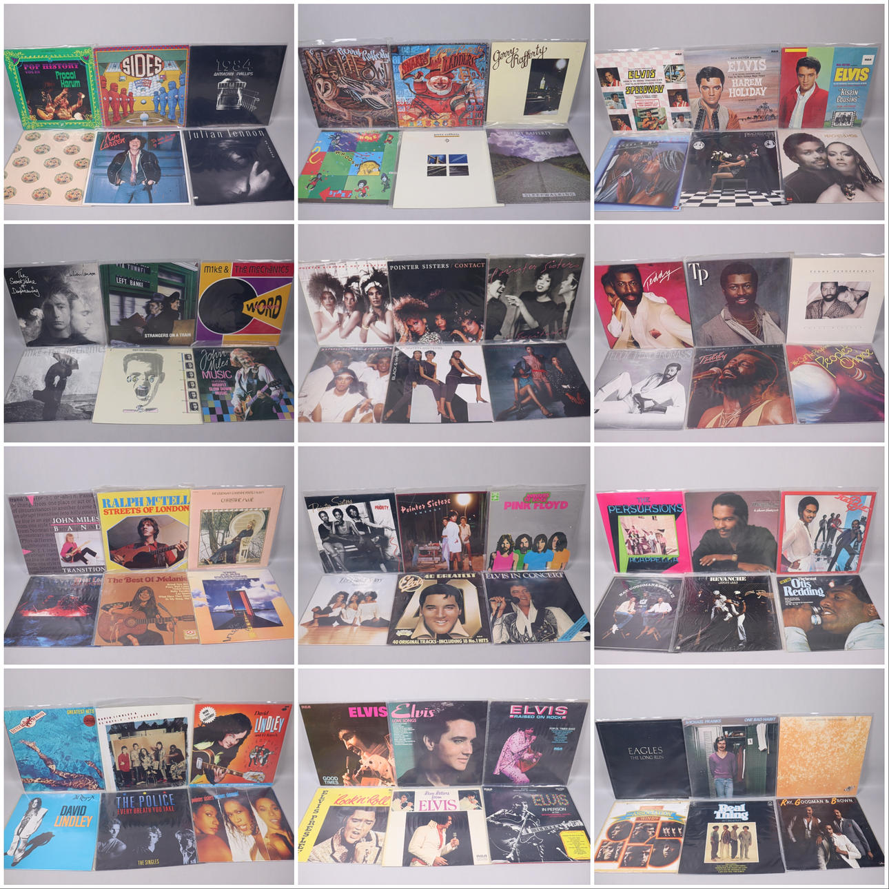 VINYYLI- ja LP-LEVYT, valikoima, 72kpl, Gerry rafferty, Procul Harum, Kim Larsen, Julian Lennon ...