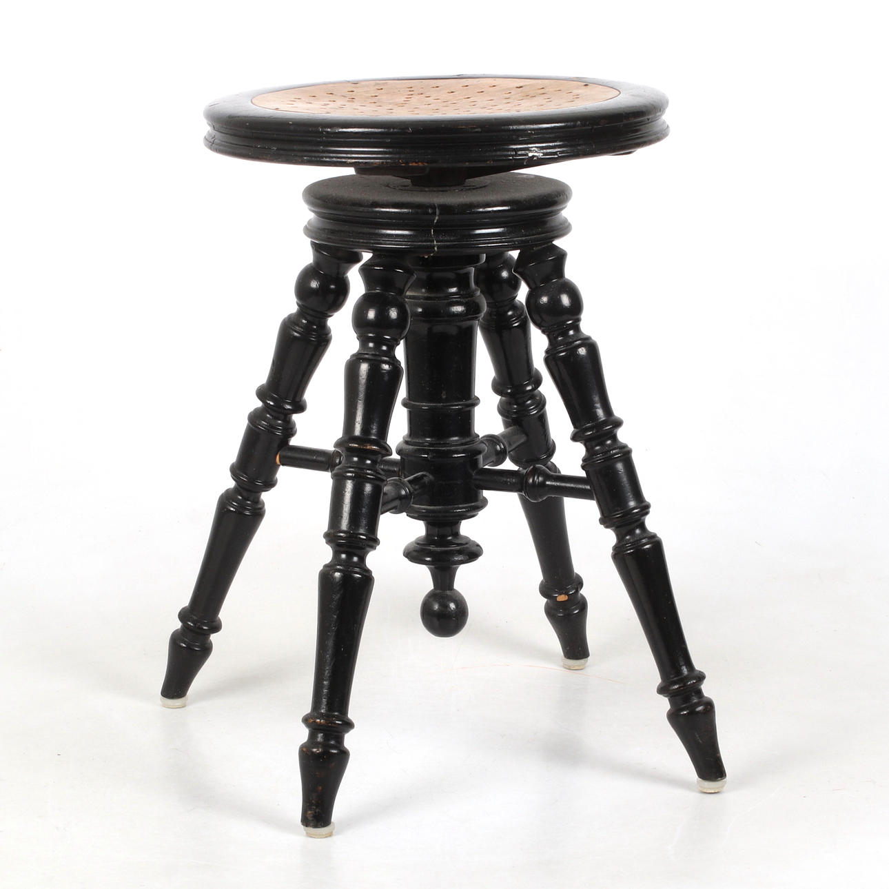 A spinning stool, painted wood, Neo-Renaissance, 18th/20th century ...