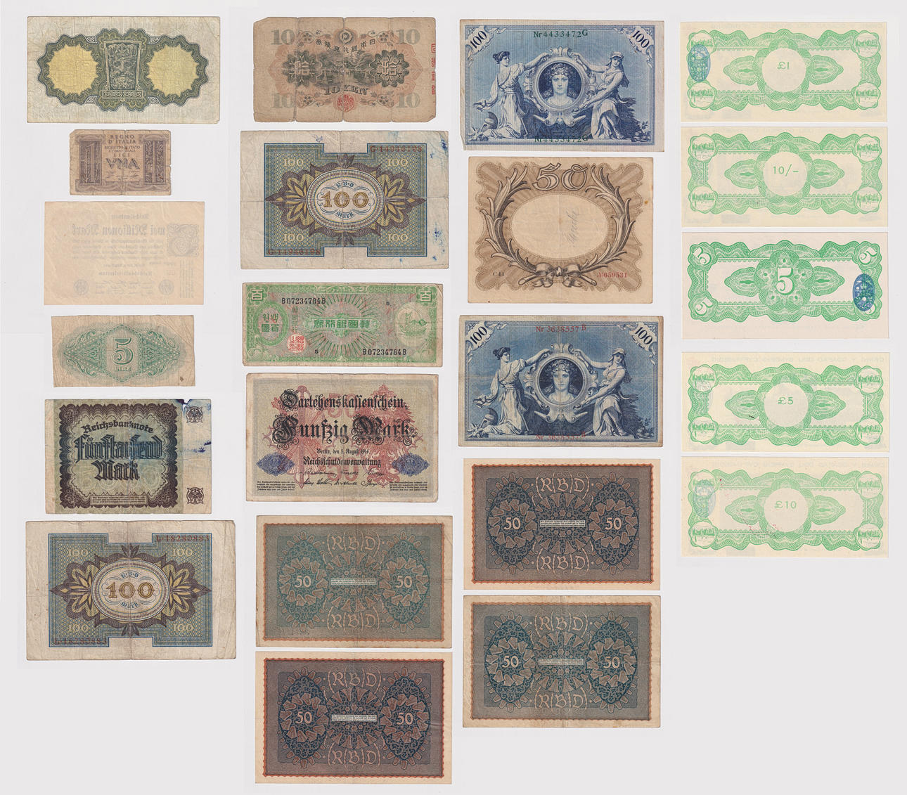 A COLLECTION OF WORLD BANK NOTES. Coins, Medals & Stamps - Coins ...
