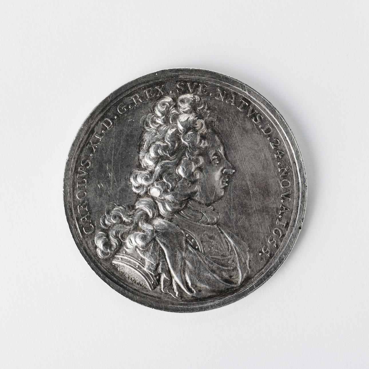 MEDAL, issued on the occasion of King Charles XI's death on 5 April and ...