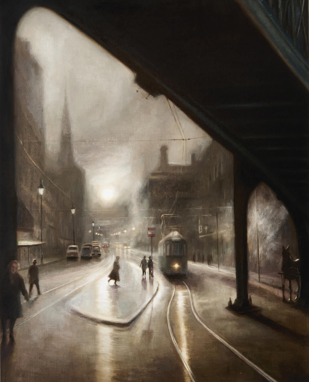 MATS ÅKERMAN (SVERIGE, FÖDD 1956). "Under The Bridge" signerad, och ...