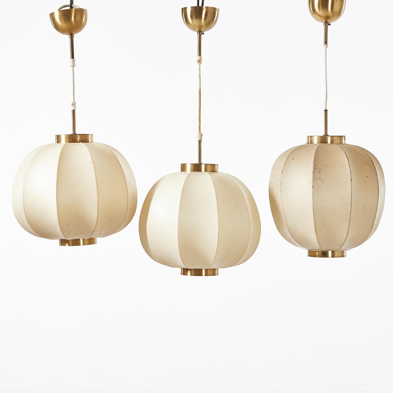 JOSEF FRANK. ceiling luminaires, model 2538, 3 pcs, Firma Svensk Tenn ...