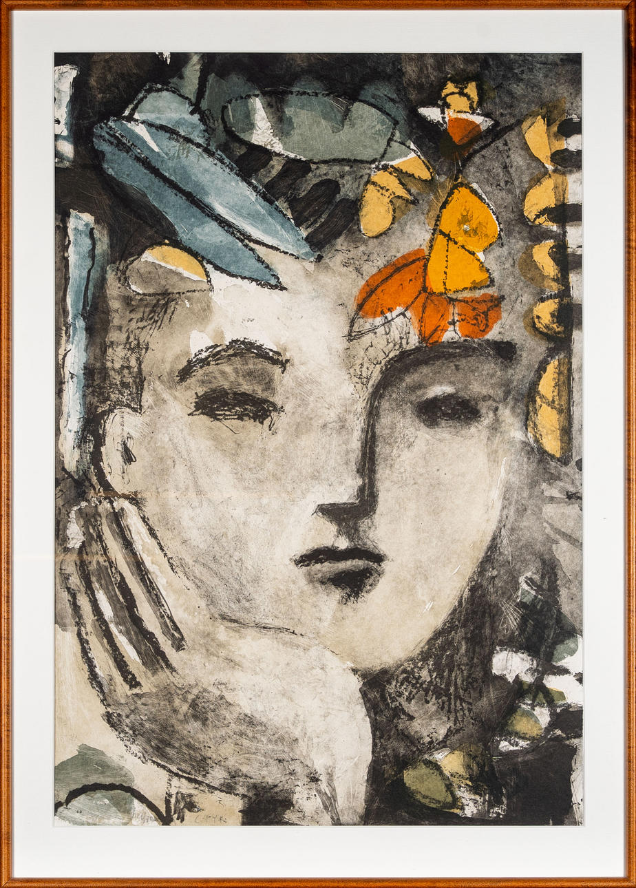 CAMILLA PYK. Lithograph of colours, Figures, Numbers:116/200. Art ...