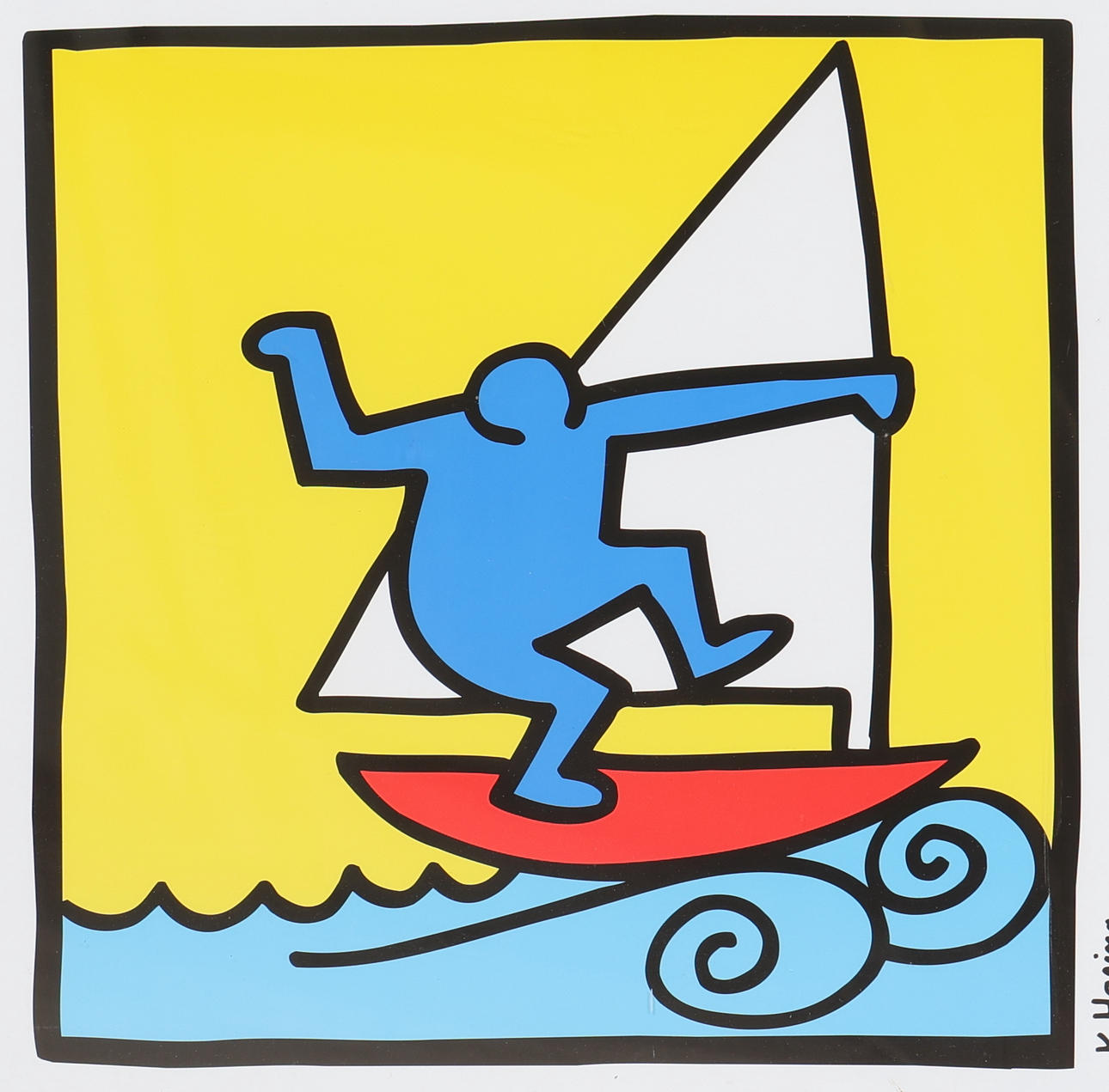 KEITH HARING, poster in frame. Art - Engravings & Prints - Auctionet