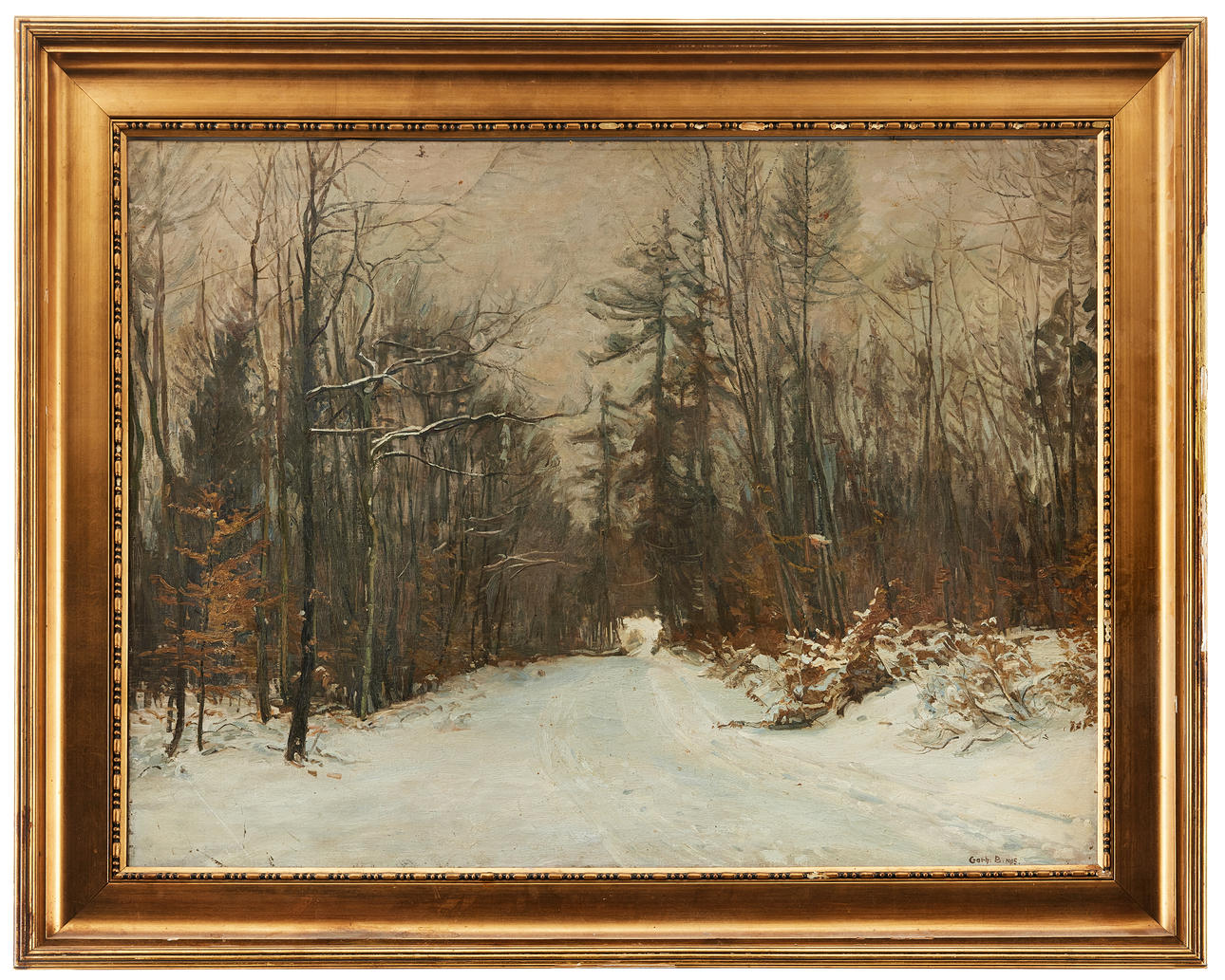 GERHARD BLOM (DANMARK 1866-1930). Vinterlandskap. Konst - Måleri - Auctionet