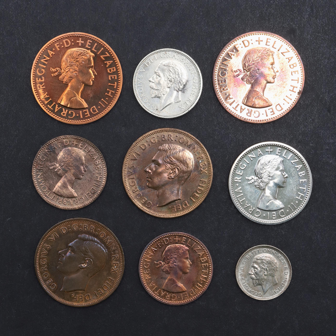 A COLLECTION OF PROOF ISSUES TO INCLUDE 1950 AND 1951 PENNIES. Coins ...