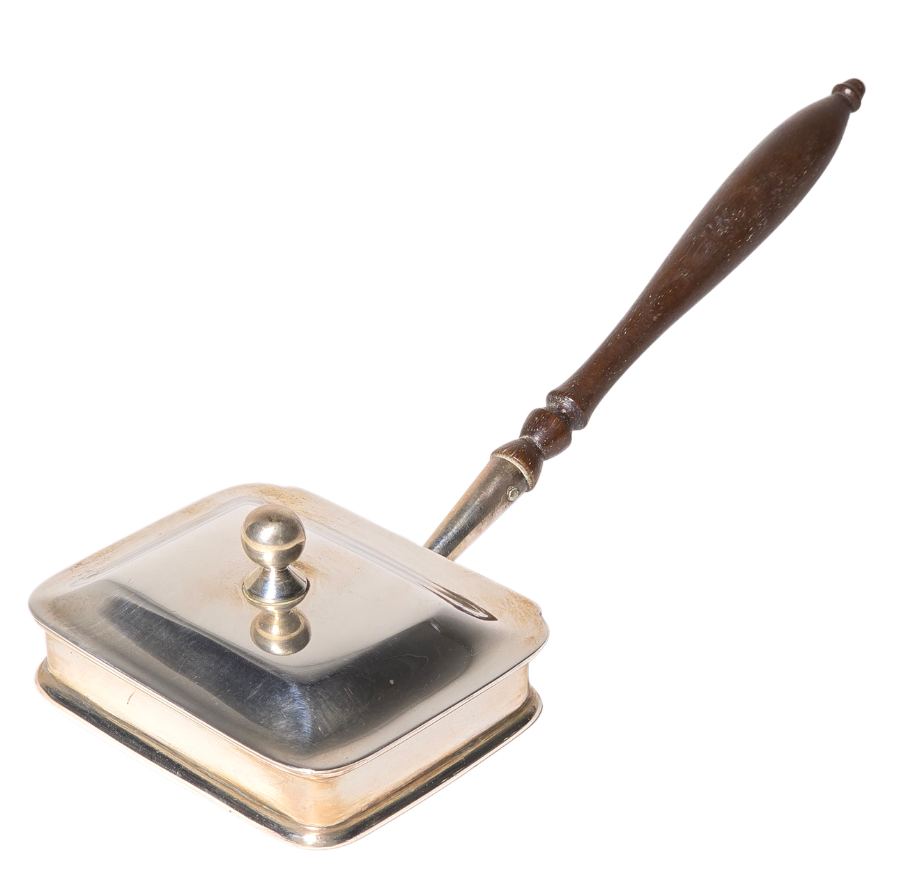 VALENTÍ JEWELRY. PUNCHED SILVER FRY HOLDER WITH WOODEN HANDLE. Silver ...