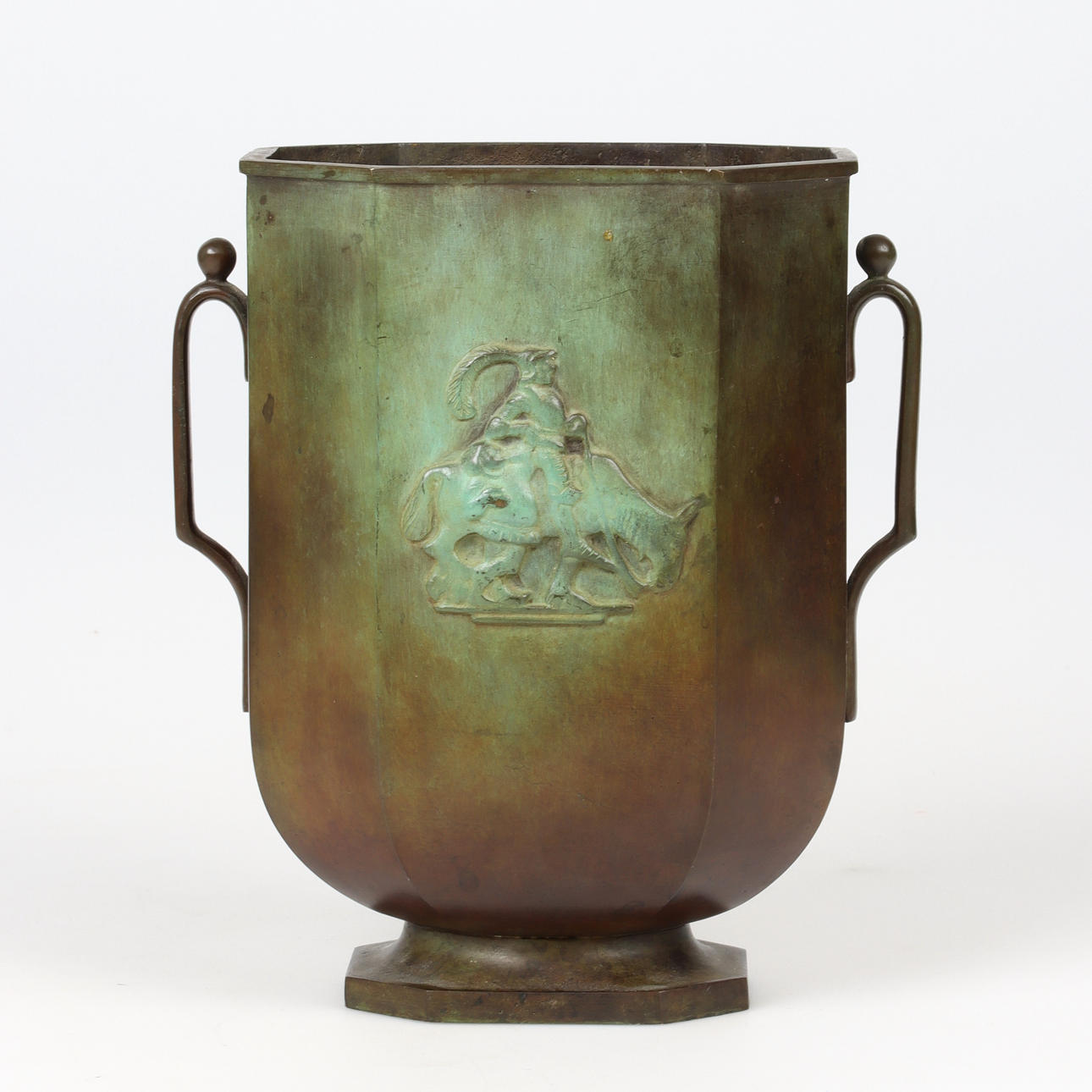 A vase, patinated bronze, GAB, 1930. Silver & Metals - Pewter, Brass ...