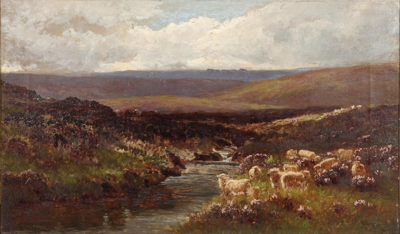 WILLIAM SNELL MORRISH. 1844—1917. Oil on canvas, England, signed. Art ...