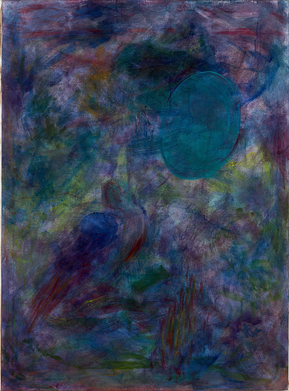 ROLF WERTHEIMER (Suecia, 1930-2025), pájaro azul, firmado y fechado en 1996 en el marco tensor ...