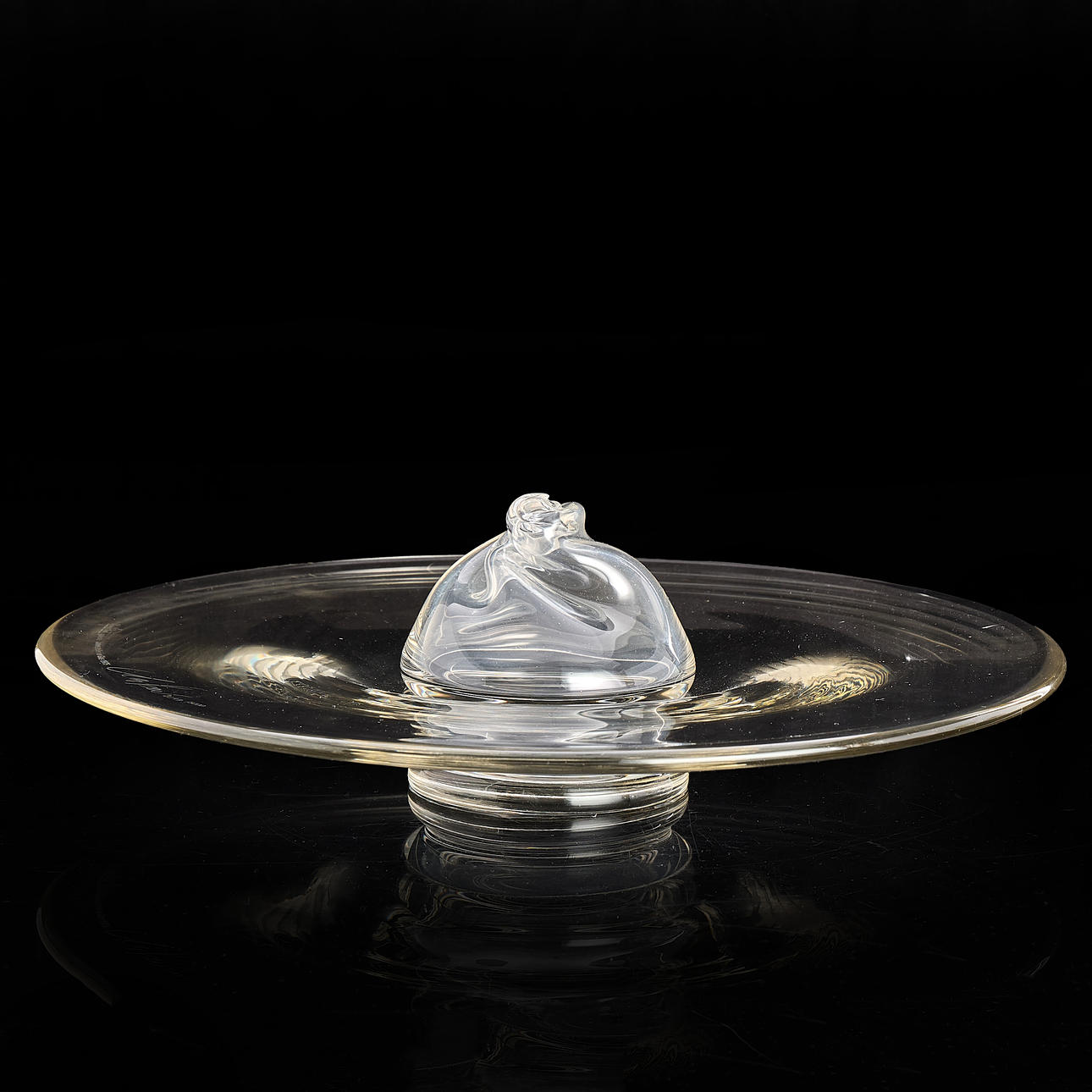 GÜNTHER UECKER (1930-2025). Esine, lasi, ”Jahresteller”, Rosenthal ...