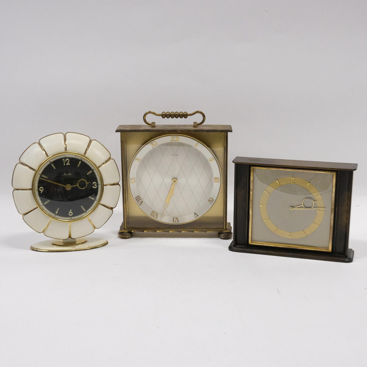 TABLE CLOCK. MAUTHE AND KIENZLE. THREE PARTS. Clocks & Watches - Mantel ...