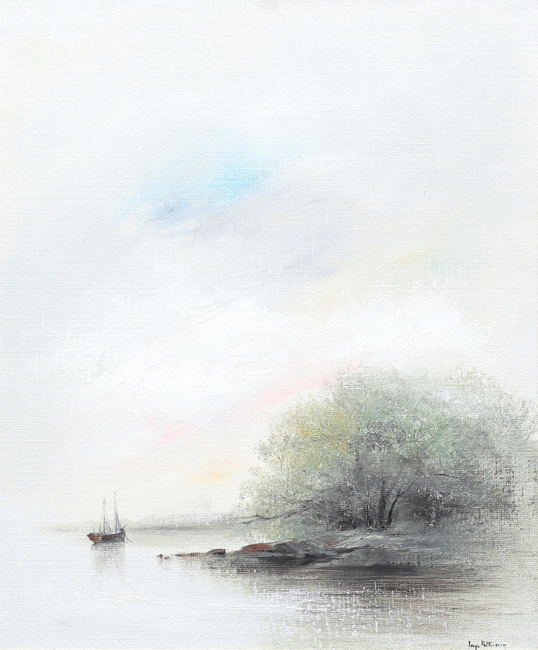 INGE PETTERSSON. (F. 1944) Boat for anchors, oil on canvas, signed. Art ...