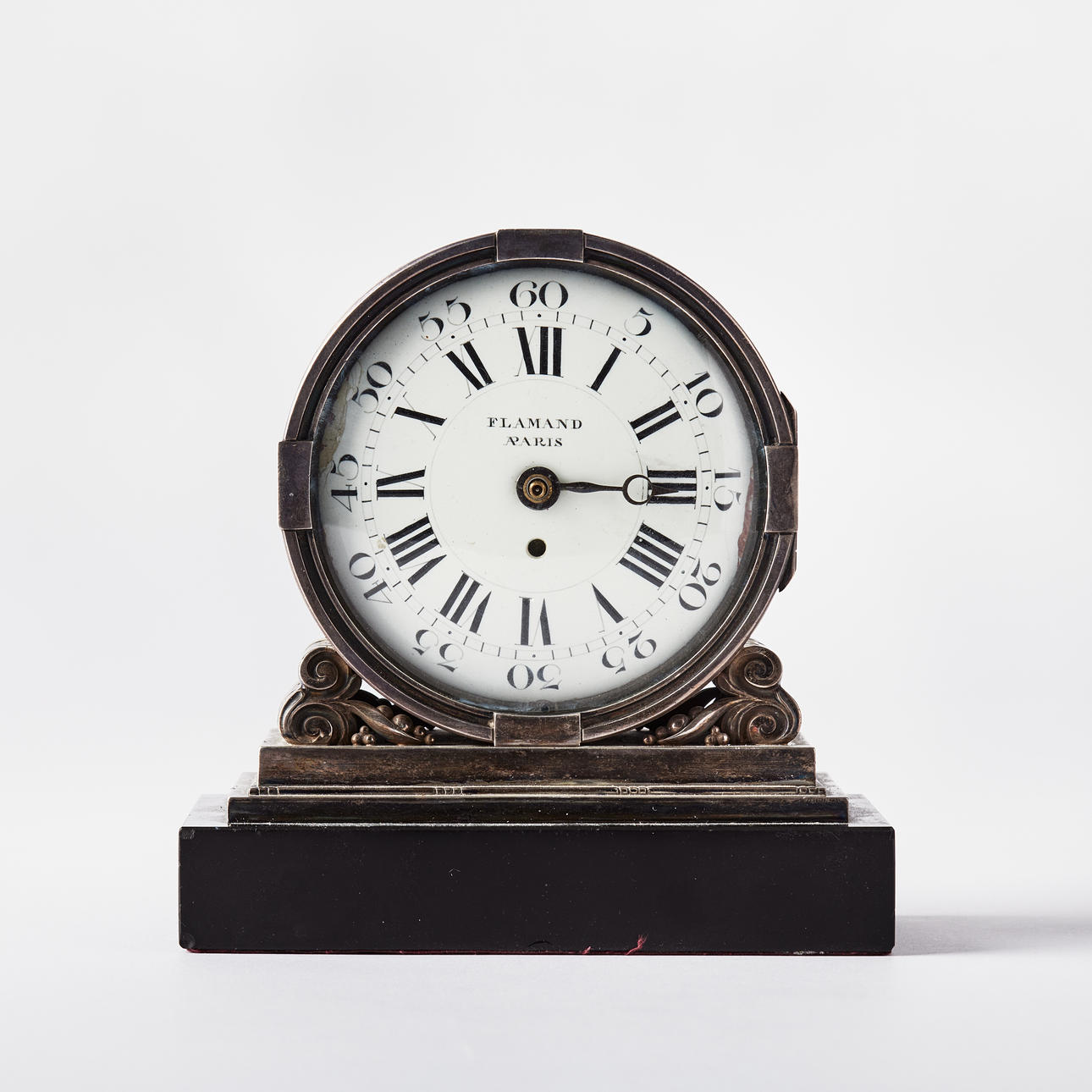 GEORG JENSEN, a silver table clock, Copenhagen 1925-1932. Design No ...