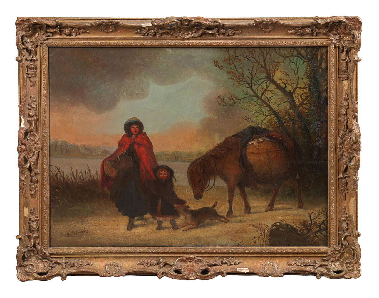 ATTRIBUTED TO EDWARD ROBERT SMYTH (BRITISH, 1810-1899) "LADY IN RED ...