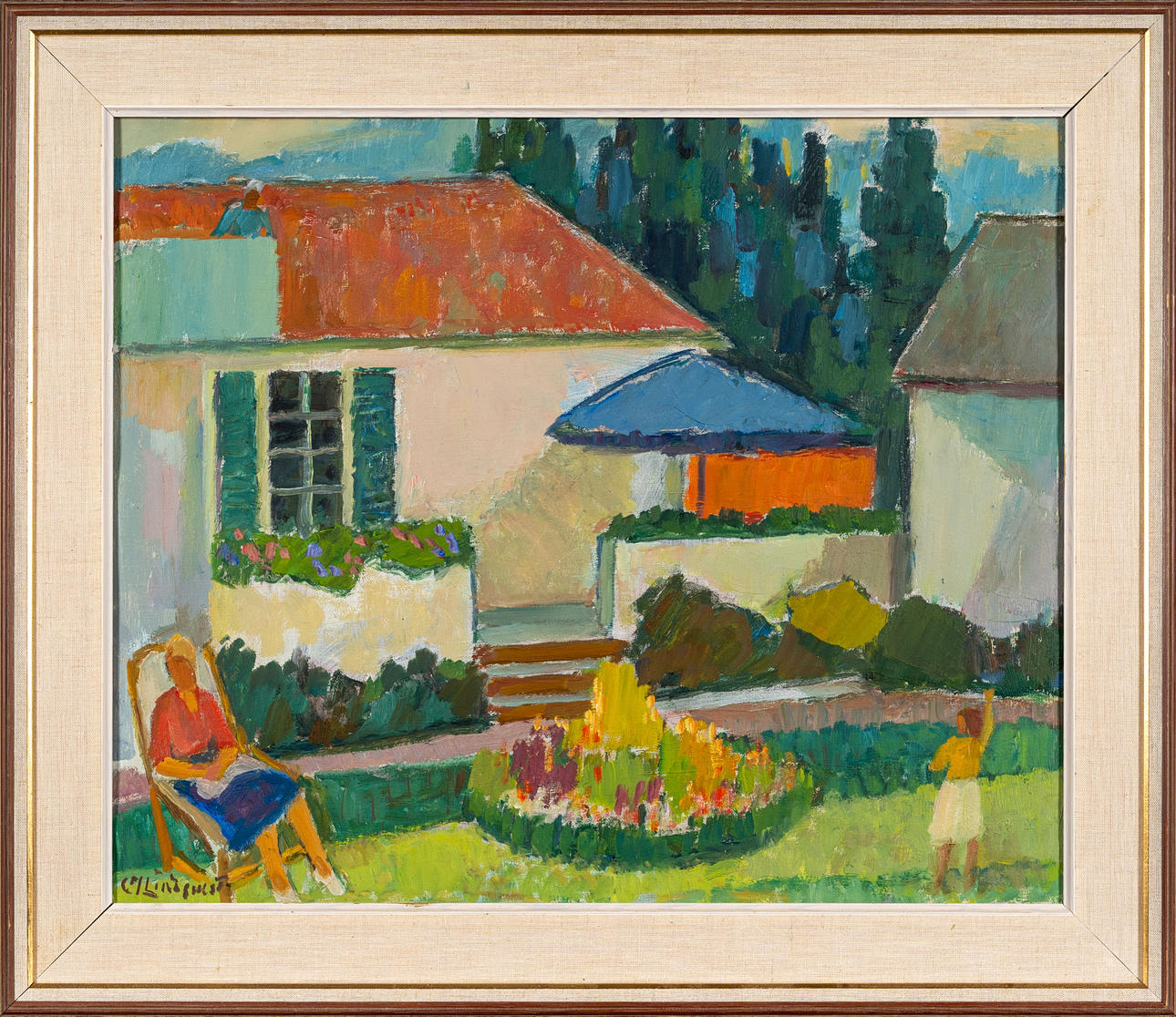 CARL MAGNUS LINDQVIST. Olja på duk, Signerad. Konst - Måleri - Auctionet