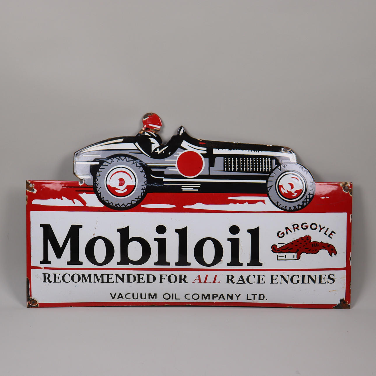 EMALJSKYLT, Mobiloil, Gargoyle, Vacuum Oil Company, samtida ...