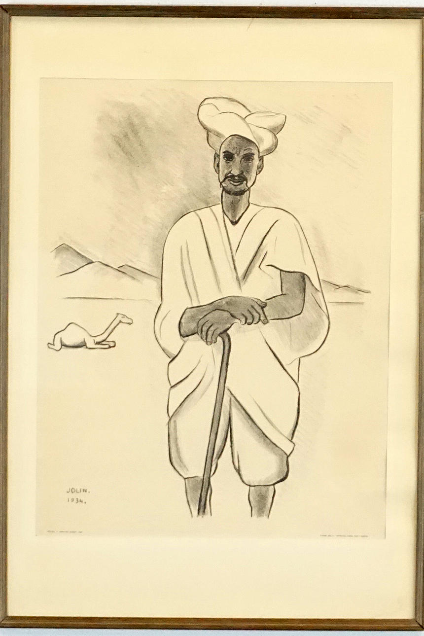 AFTER EINAR JOLIN. Lithographic sheet, “Native from Port Sudan”, signed Jolin in print and dated ...