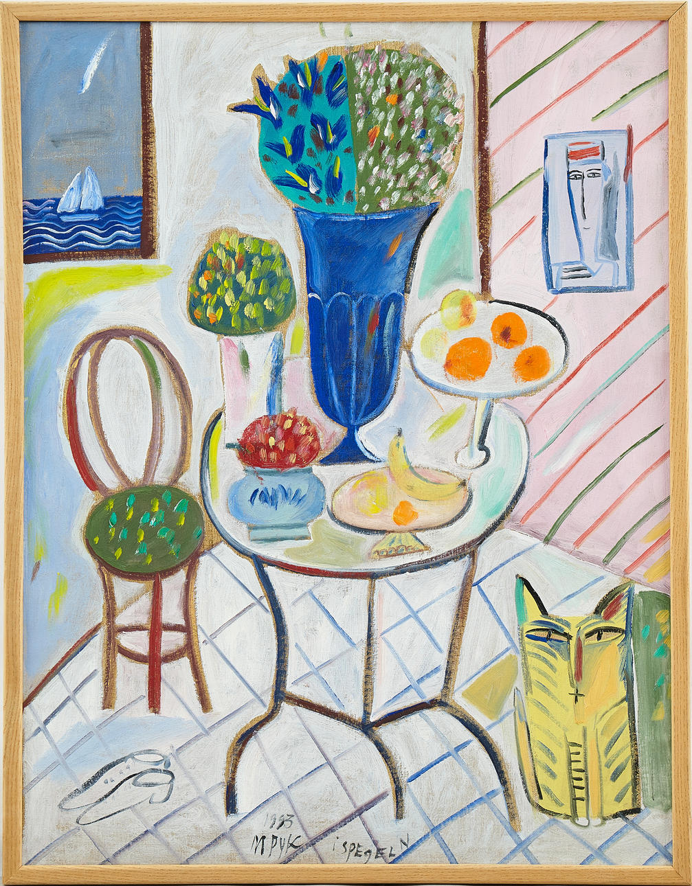 MADELEINE PYK. "I spegeln". Konst - Måleri - Auctionet