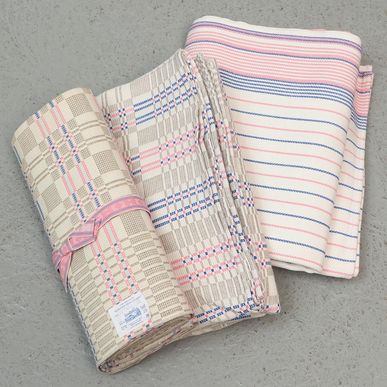 DUKAR, 3 st, Blekingedrällduken Linslöjden. Mattor & Textil - Textil ...