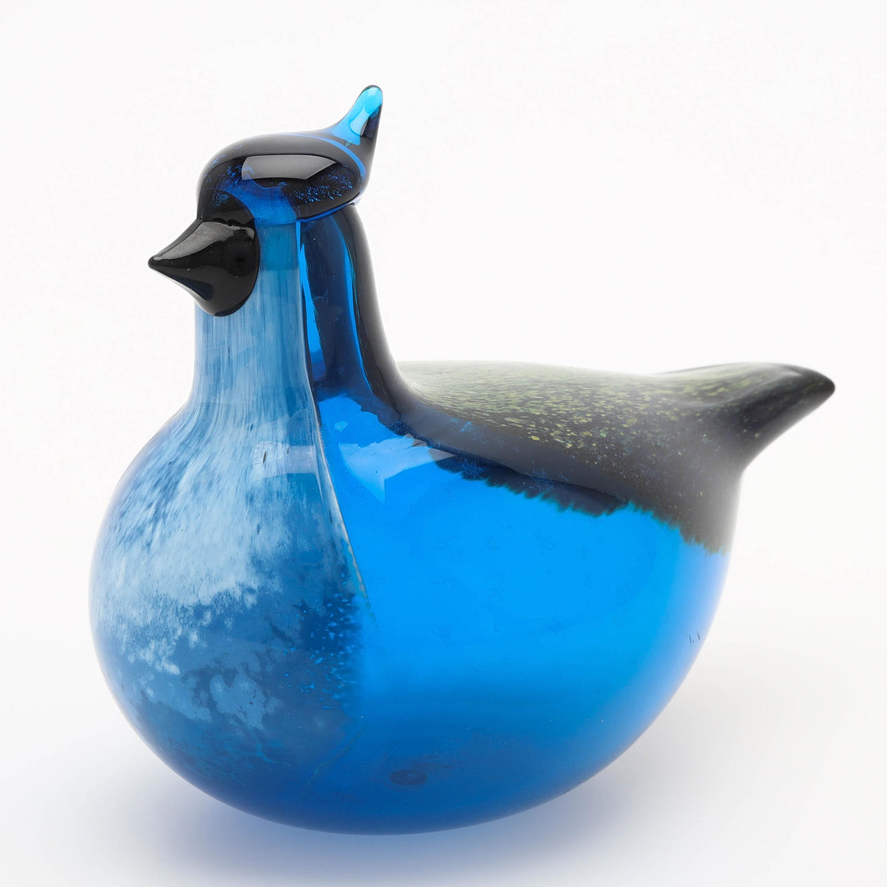 OIVA TOIKKA. Skulptur, glaskonst, fågel, "Blue Jay", Iittala, Finland ...