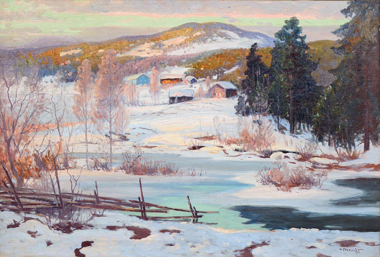 CARL BRANDT. Winter landscape. Art - Paintings - Auctionet