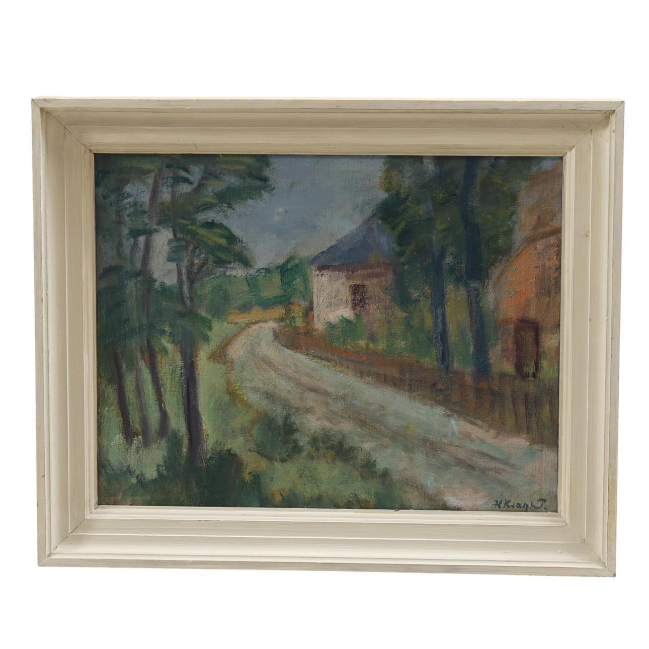 HJALMAR KRAGH PEDERSEN. Road, oil on canvas, signed. Art - Paintings ...