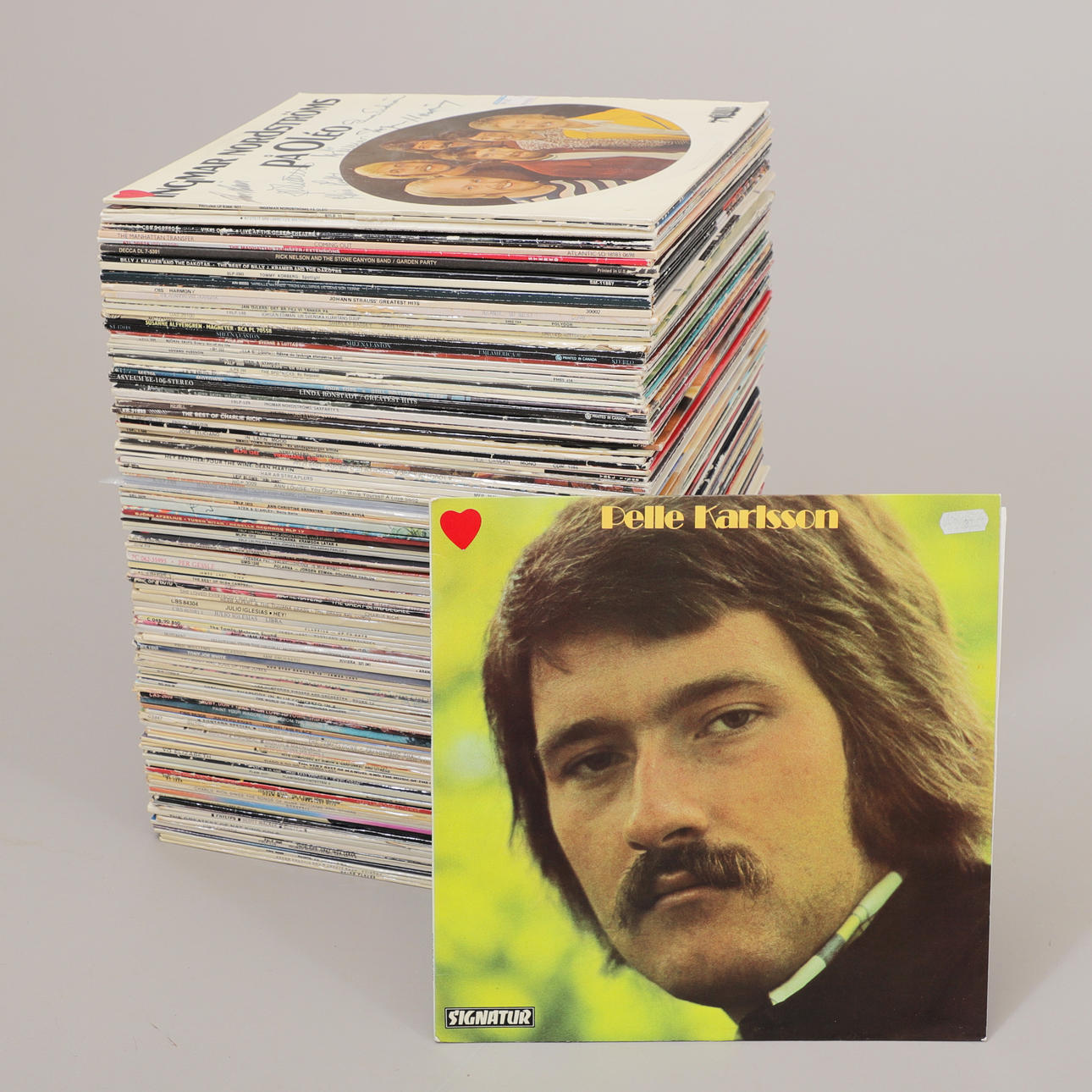 LP-SKIVOR, ca 125 vinylskivor, 1900-talets andra hälft. Samlarföremål ...