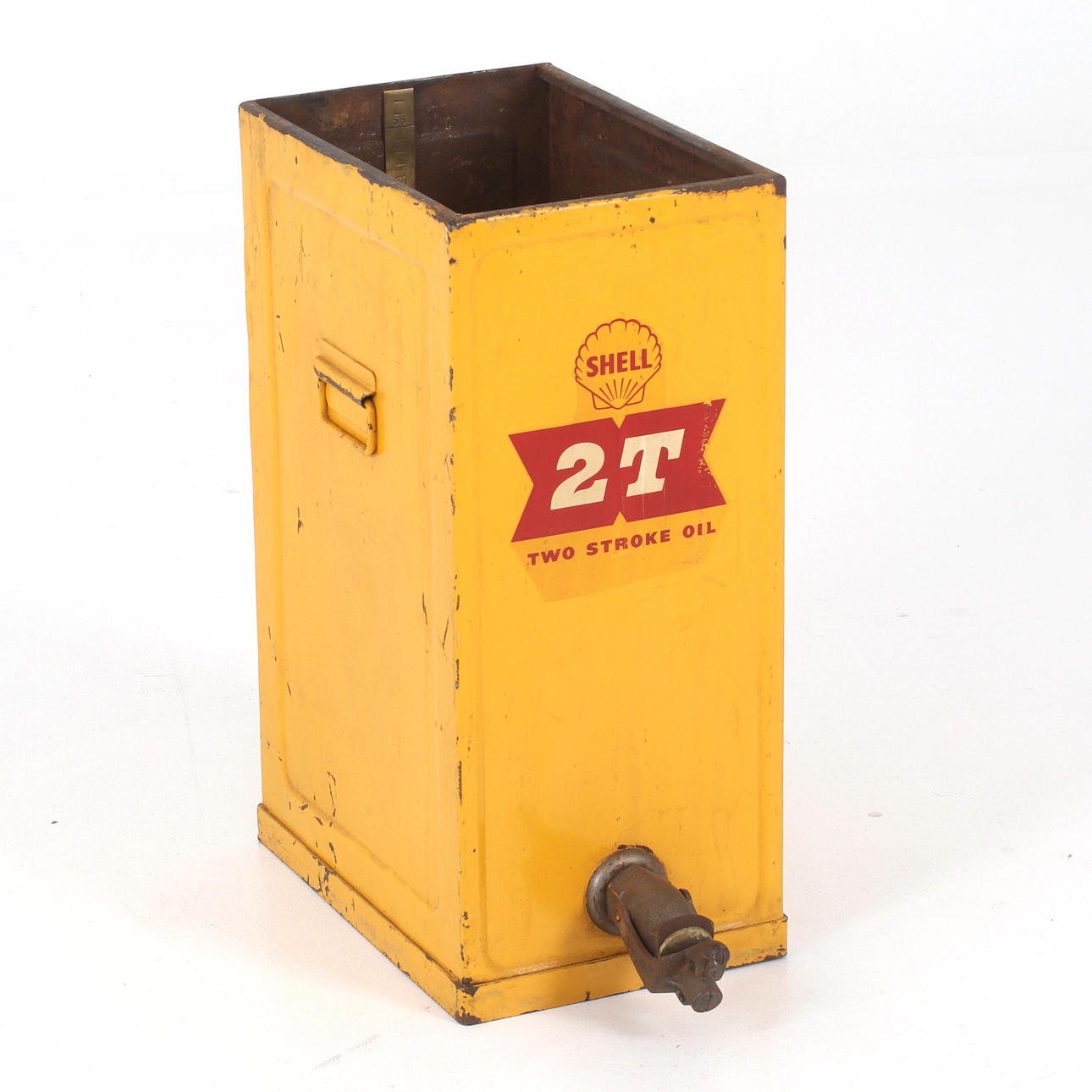 A sheet metal oil bar, Shell 2 T Two strike oil, 20th century ...