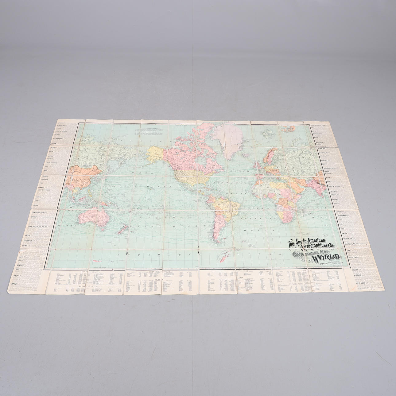 THE ANGLO-AMERICAN CARTOGRAPHICAL CO'S COMMERCIAL MAP OF THE WORLD ...