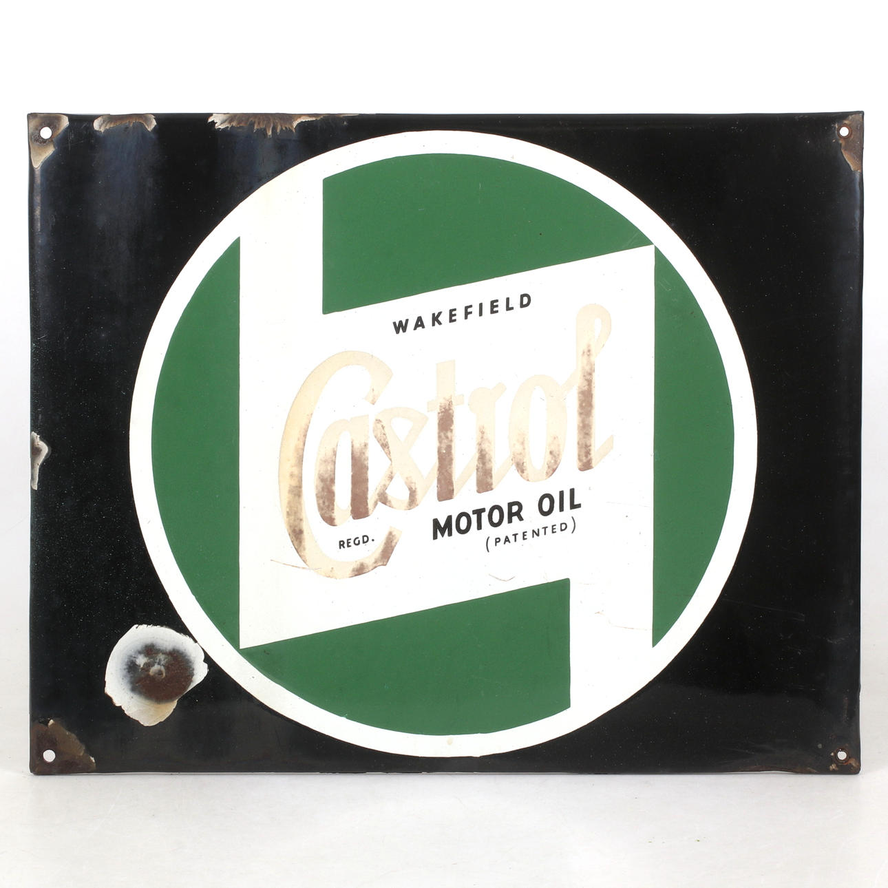 EMALJSKYLT, "Wakefield Castrol Motor Oil", 1900-tal. Samlarföremål ...