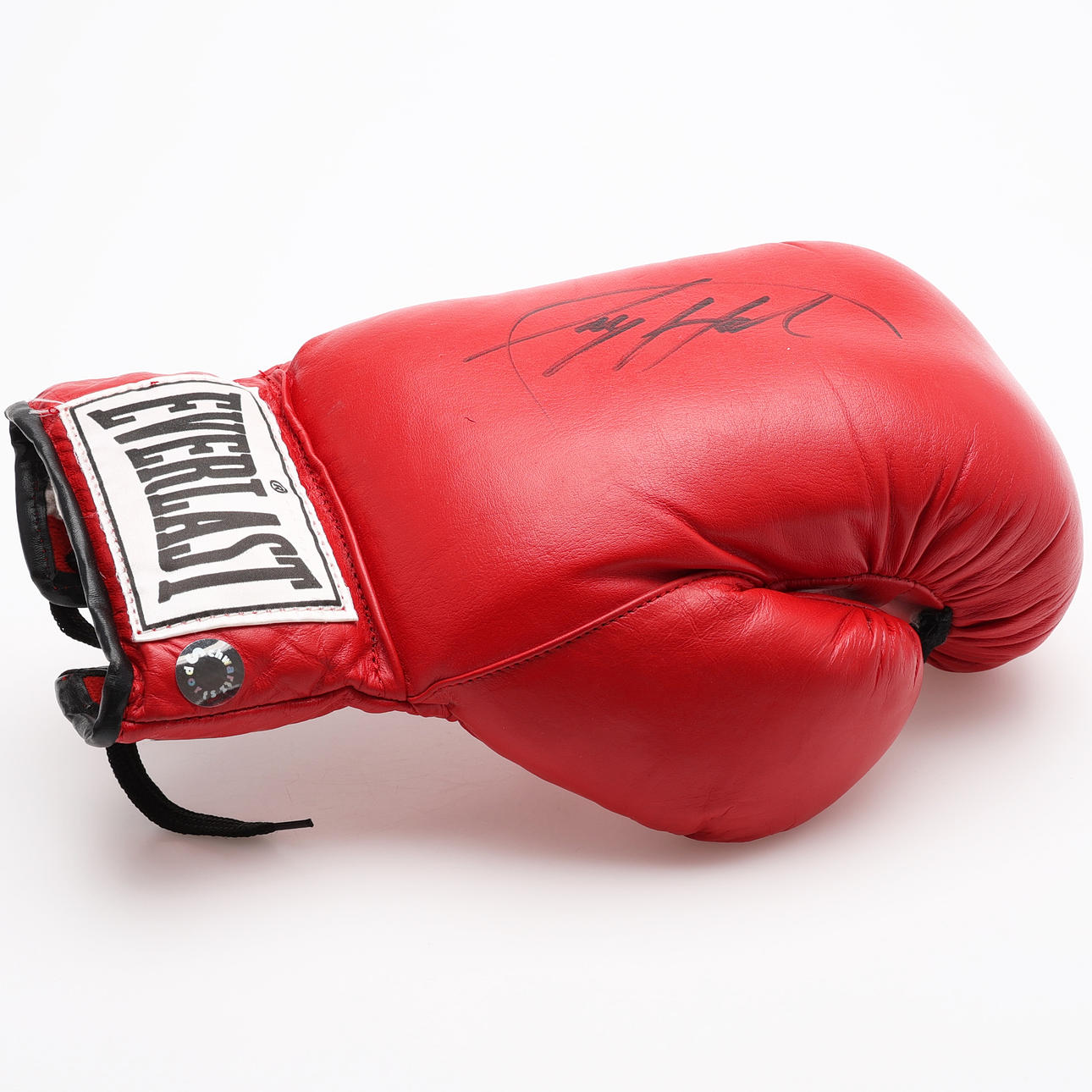 AUTOGRAPH. A RED BOXING GLOVE SIGNED BY LARRY HOLMES - WORLD ...