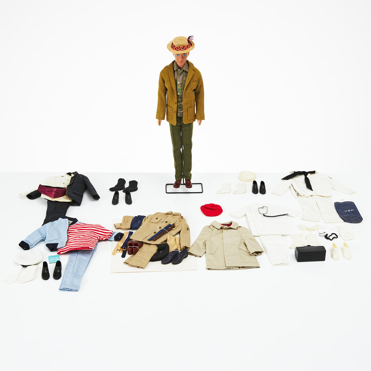 KEN, #750 SL Blonde Molded Hair, OUTFITS, (7), #785 Dreamboat, #787 ...