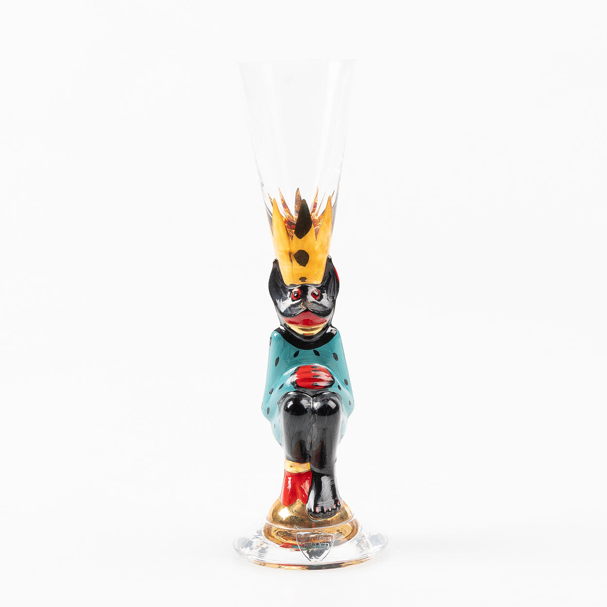 GUNNAR CYRÉN. Snapsglas, "Nobel", sk "Djävulsglas", turkos, Orrefors ...