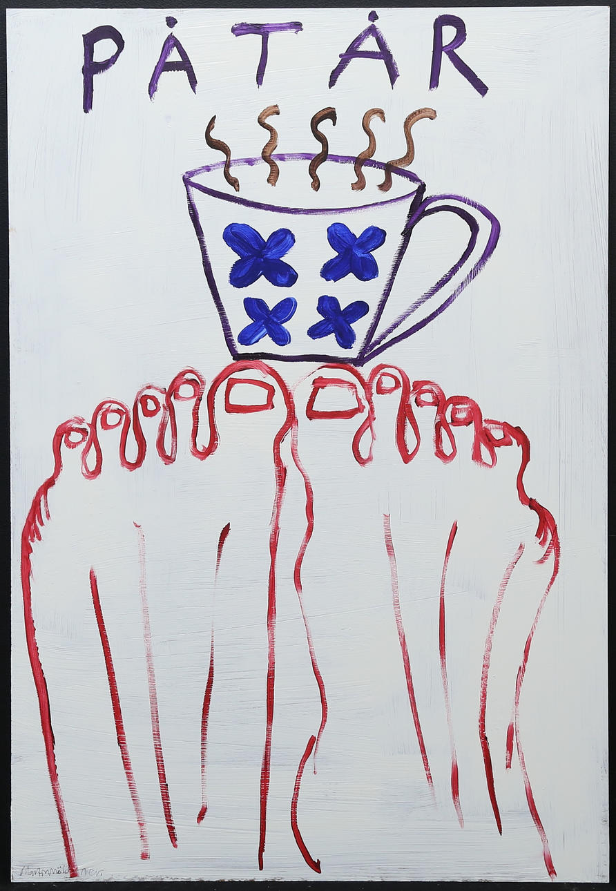 MARTIN MÖLDENER. “Ointår”, oil on MDF, signed. Art - Drawings - Auctionet