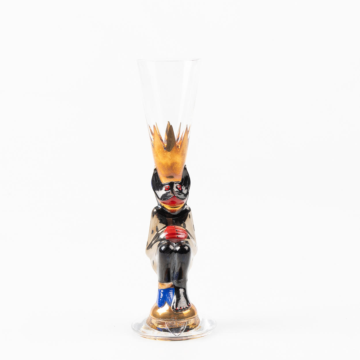 GUNNAR CYRÉN. Snap glass, “Nobel”, so called “Devil's glass”, silver ...