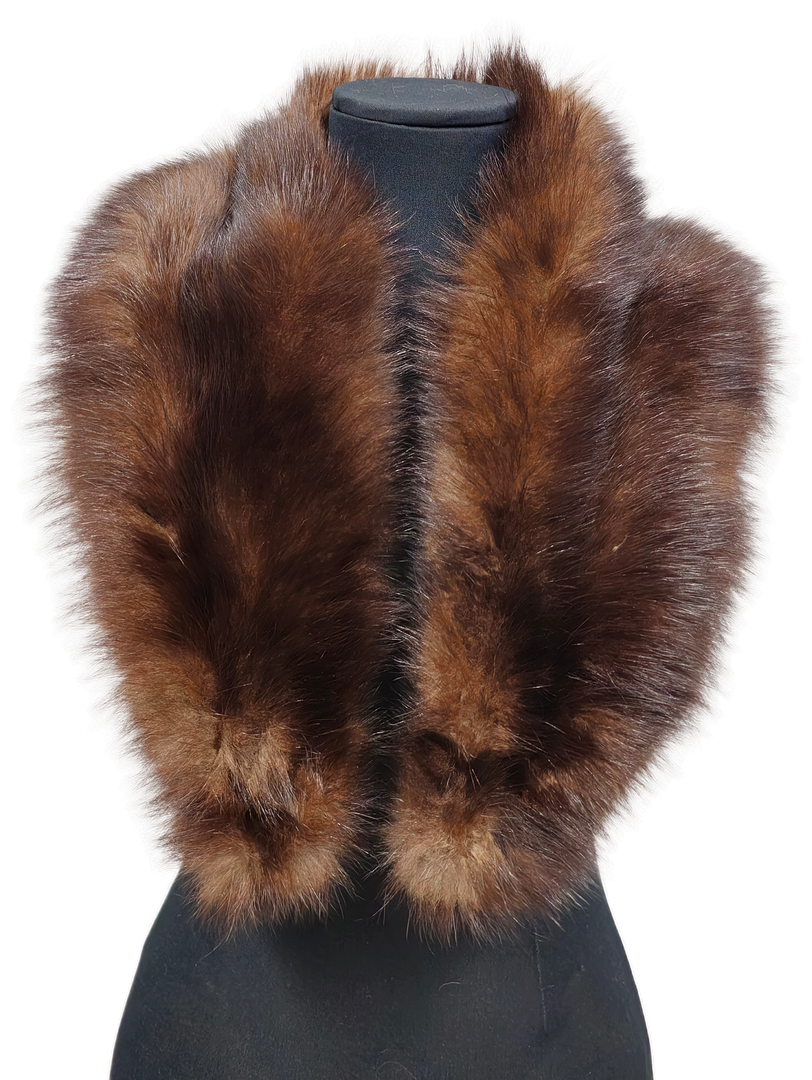 GROSSER SMOKINGKRAGEN AUS BRAUNEM FUCHS. Vintage-Kleidung & Accessoires ...