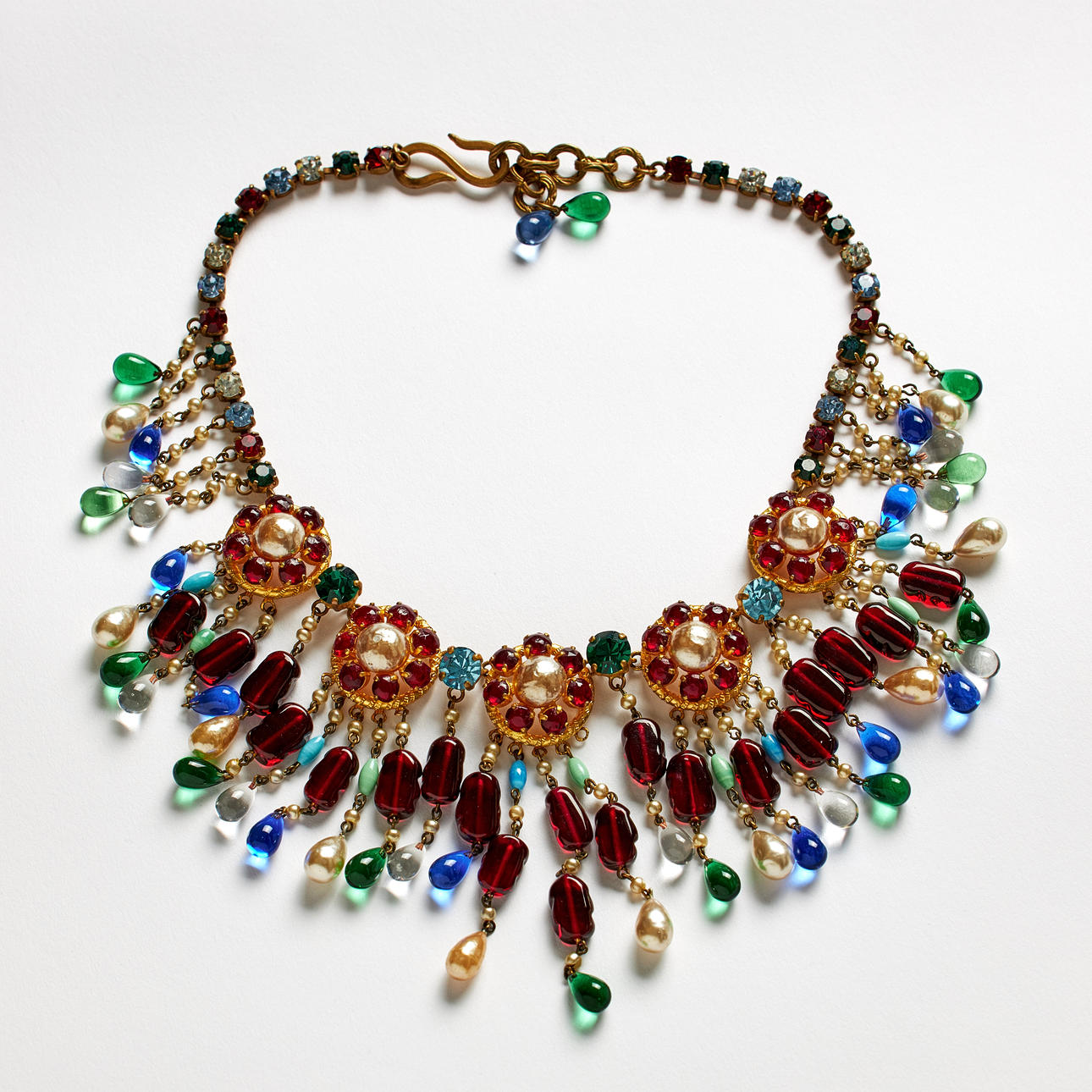 FRANCIS WINTER FÖR CHRISTIAN DIOR, collier, 1950-tal, förgylld metall ...