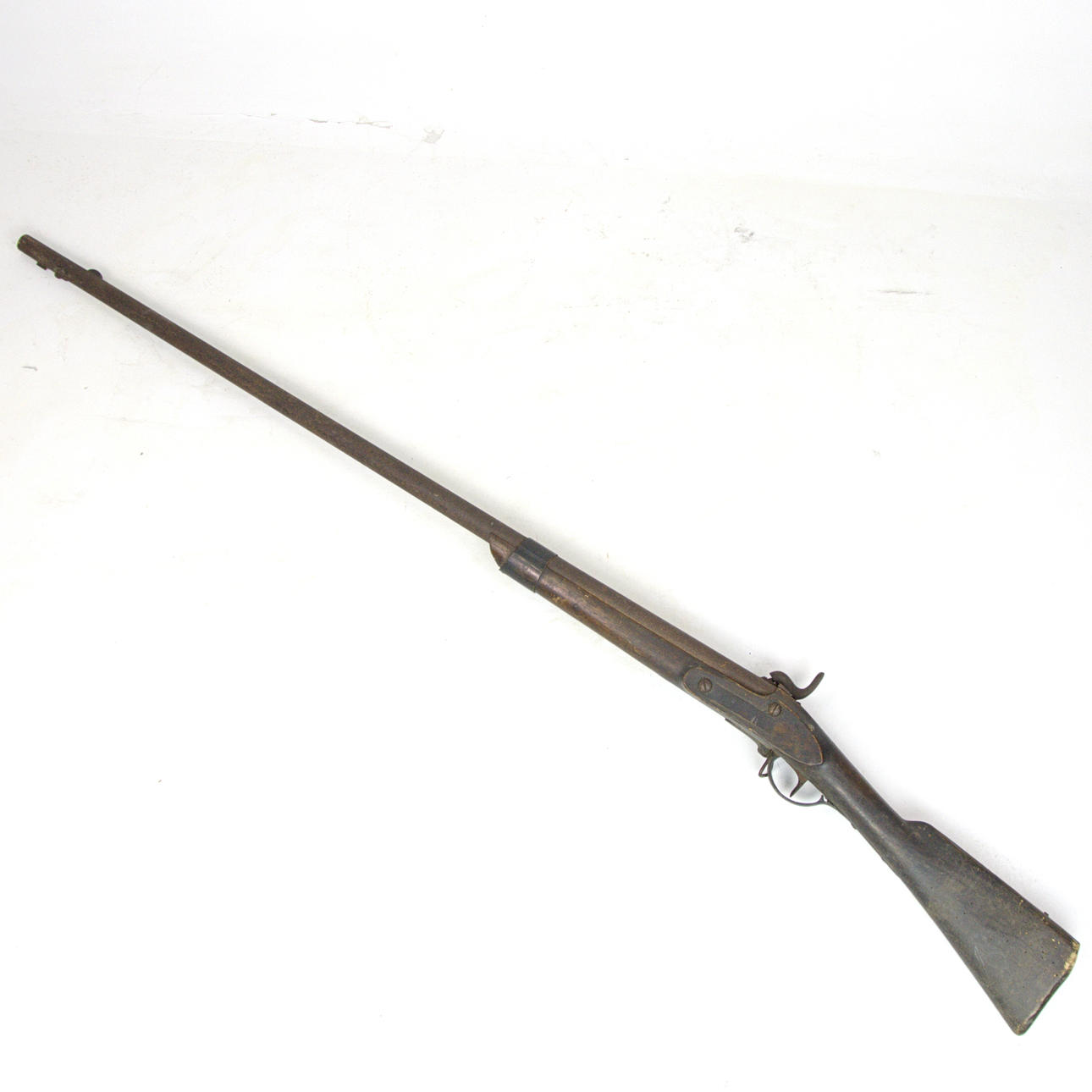 A steel hammer lock rifle, probably Husqvarna, 19th century. Weapons ...