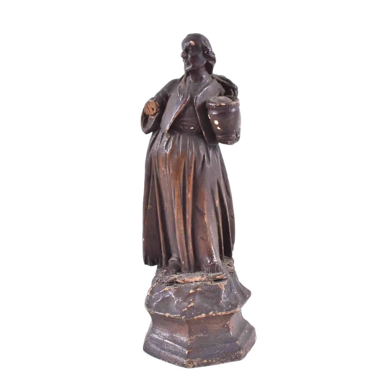 SKULPTUR, skuret lövträ, barock, 1600-tal. Konst - Skulptur - Auctionet
