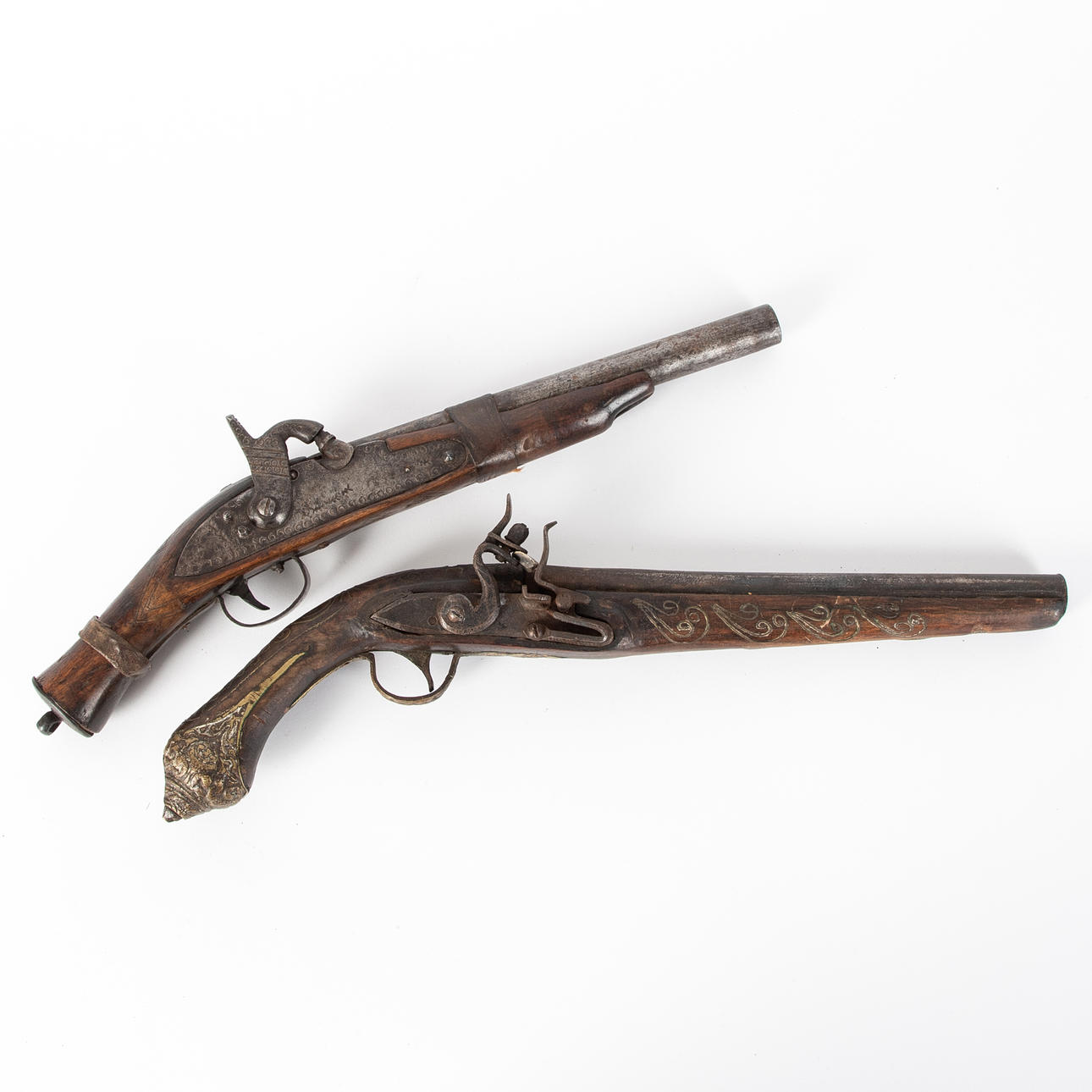 Flintlock-pistooli ja lyömäpistooli, Pohjois-Afrikka, Eurooppa, 1800 ...