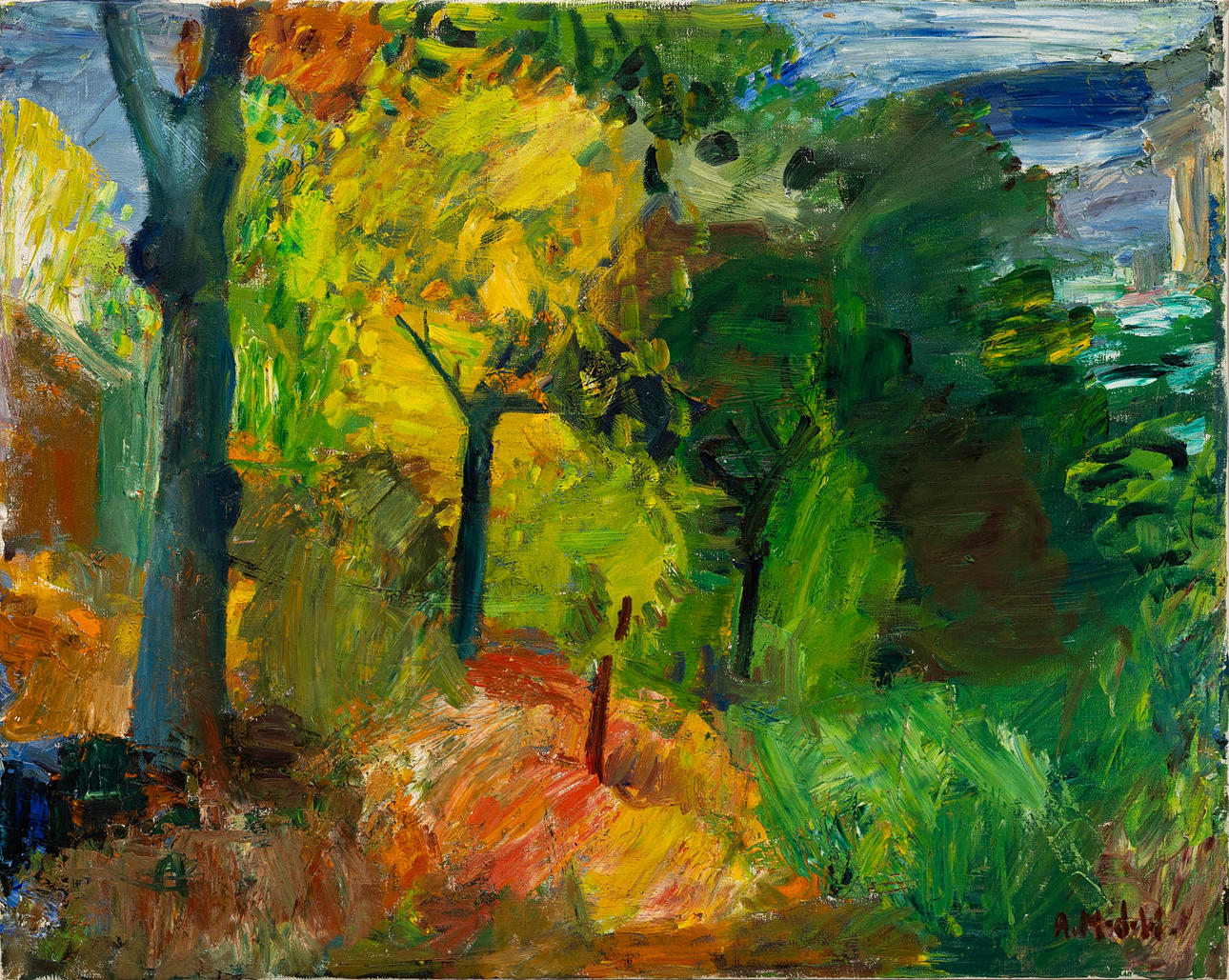 ASTRID MUNTHE DE WOLFE. “Autumn Waxholm”, oil on canvas, signed, dated ...